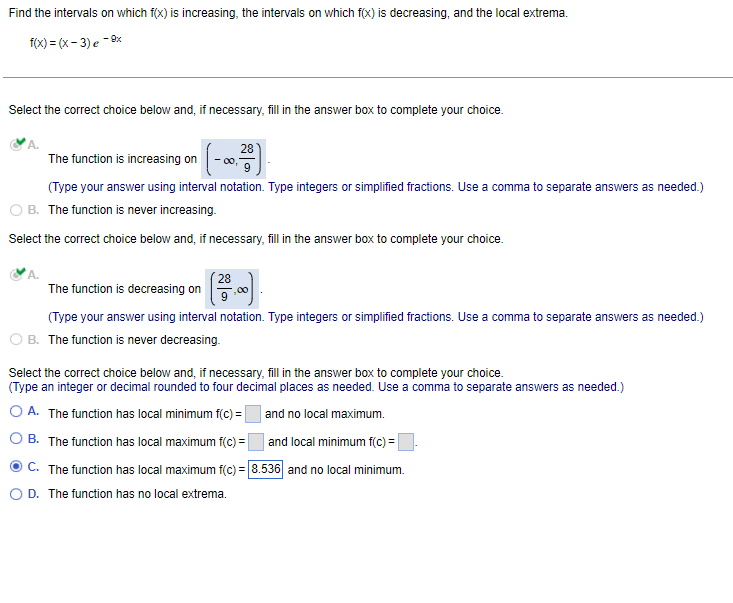 Solved Find the intervals on which f(x) is increasing, the | Chegg.com