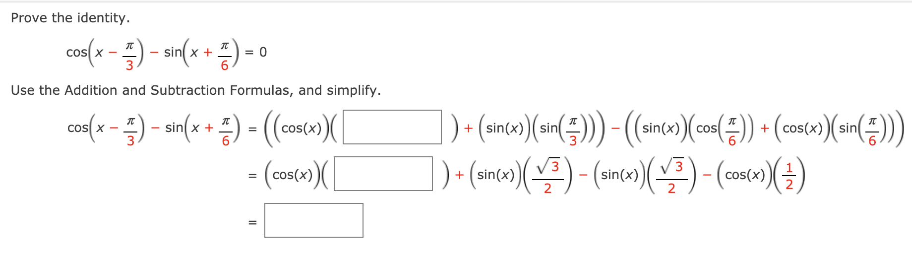 Solved Use an Addition or Subtraction Formula to write the | Chegg.com