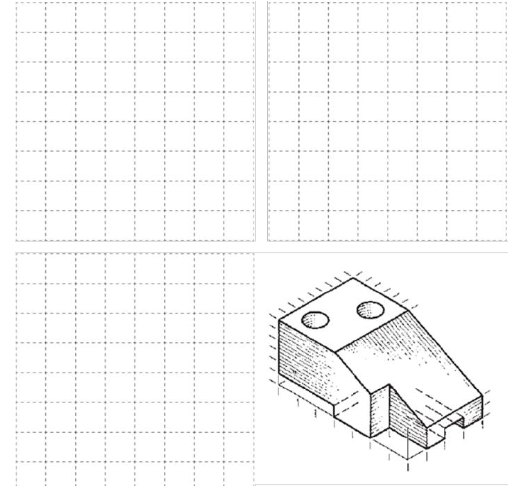 Solved For the part shown here, come up with Multiview | Chegg.com