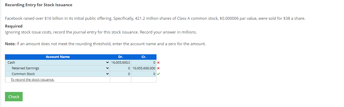 Solved Recording Entry for Stock Issuance Required Ignoring | Chegg.com