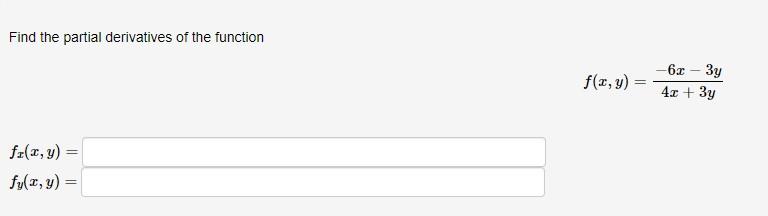 Solved Find the partial derivatives of the function | Chegg.com