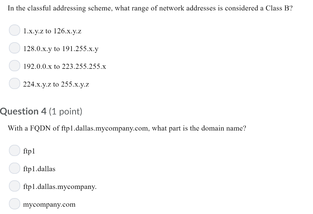 Solved In the classful addressing scheme, what range of | Chegg.com