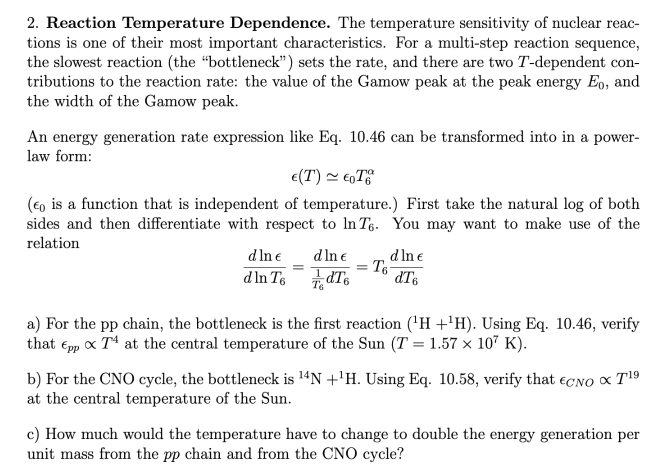 Solved 2. Reaction Temperature Dependence. The temperature | Chegg.com