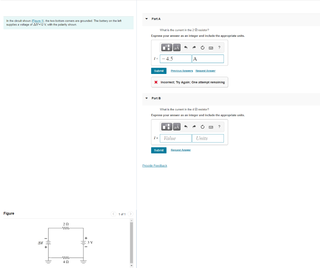 Solved Part A In the circuit shown (Figure 1), the two | Chegg.com