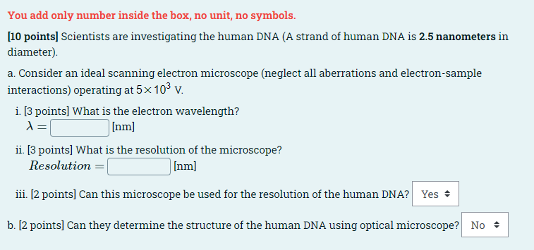 Solved You add only number inside the box, no unit, no | Chegg.com