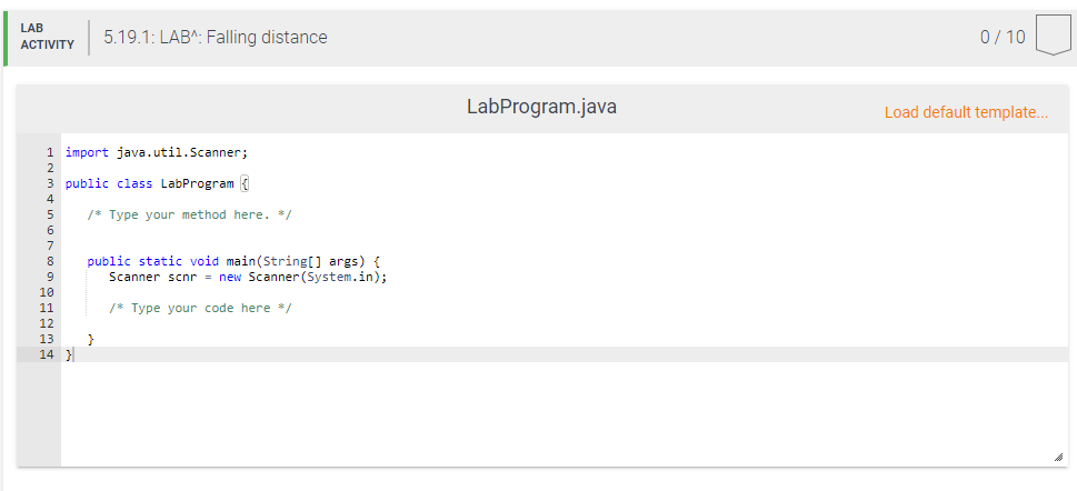 Solved 5.19 LAB^: Falling distance When an object is falling | Chegg.com