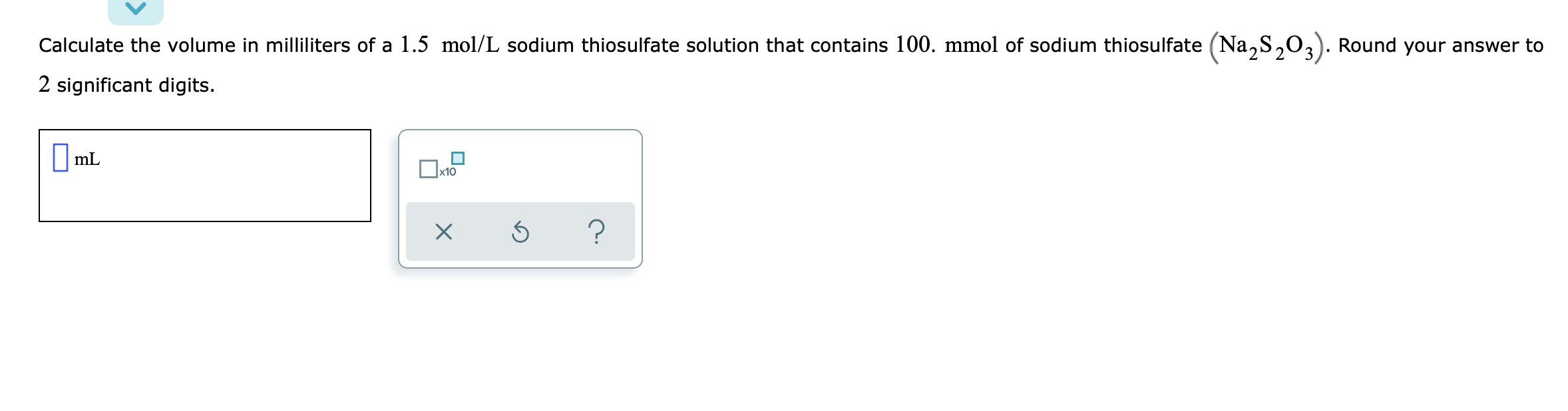 Solved Calculate the volume in milliliters of a 1.5 mol/L | Chegg.com