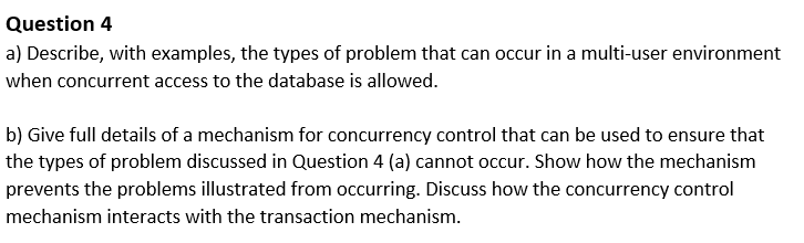 Solved ion 4 A Describe With Examples The Types Of Chegg