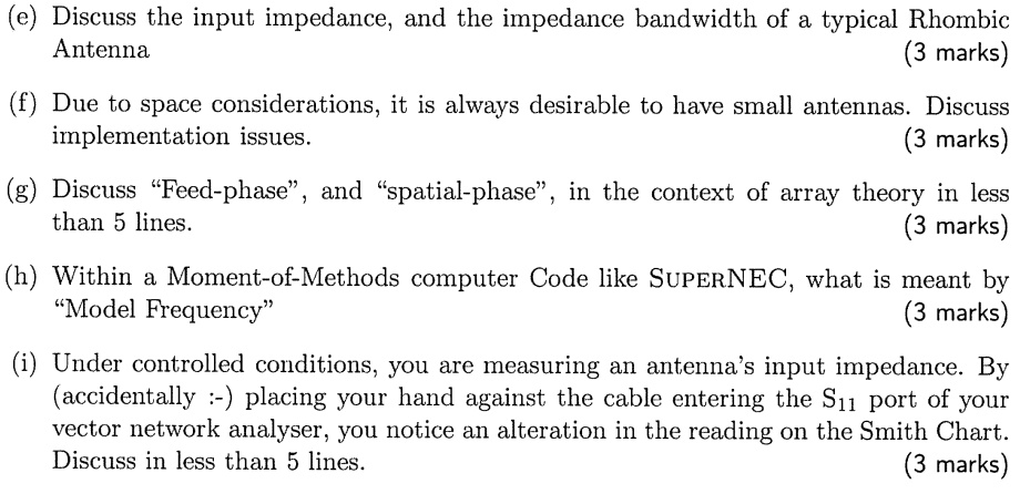 (e) Discuss the input impedance, and the impedance | Chegg.com
