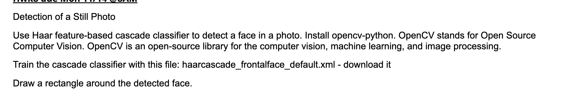 Solved Detection of a Still Photo Use Haar feature-based | Chegg.com