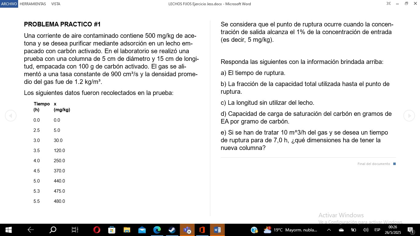 PROBLEMA PRACTICO \#1 ﻿Una corriente de aire | Chegg.com