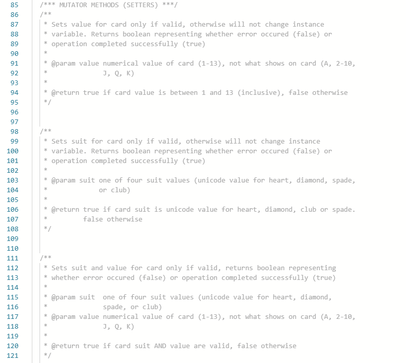 Solved Complete the Card class to pass all the tests | Chegg.com