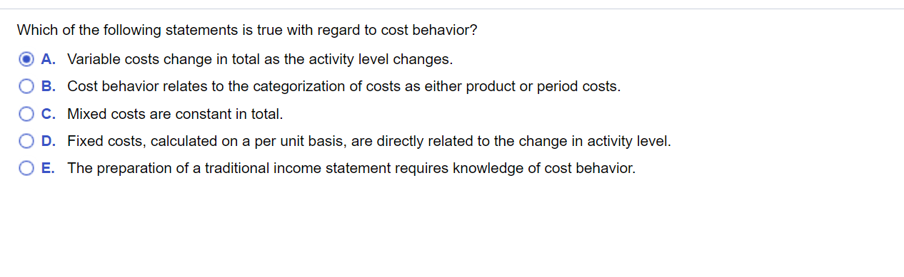 Solved Which of the following statements is true with regard | Chegg.com