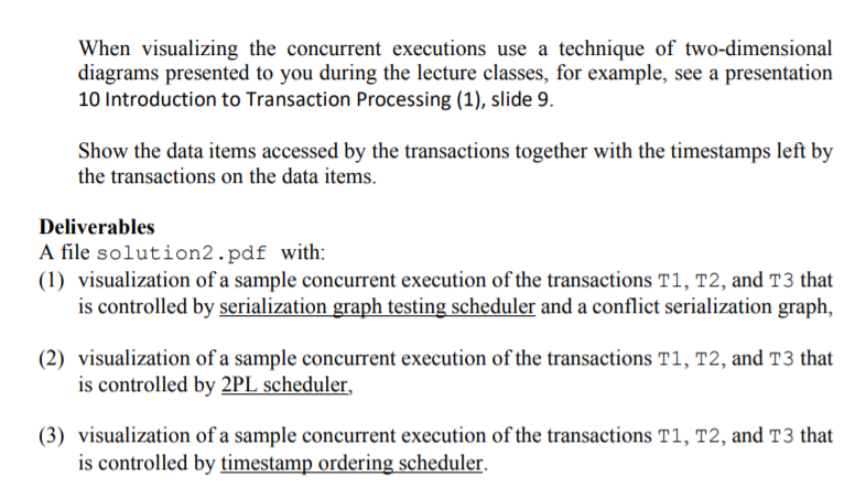 Solved Serialization Graph Testing 2pl And Timestamp 9847