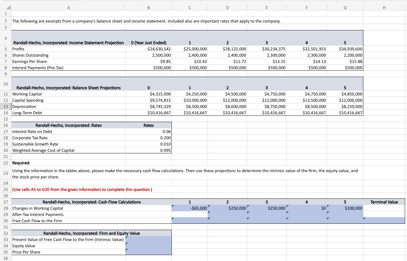 Solved PLEASE SHOW WORK (FORMULAS) WITH EXCEL | Chegg.com