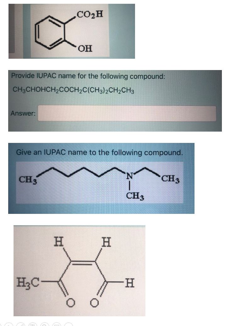 Solved ,CO2H OH Provide IUPAC name for the following | Chegg.com