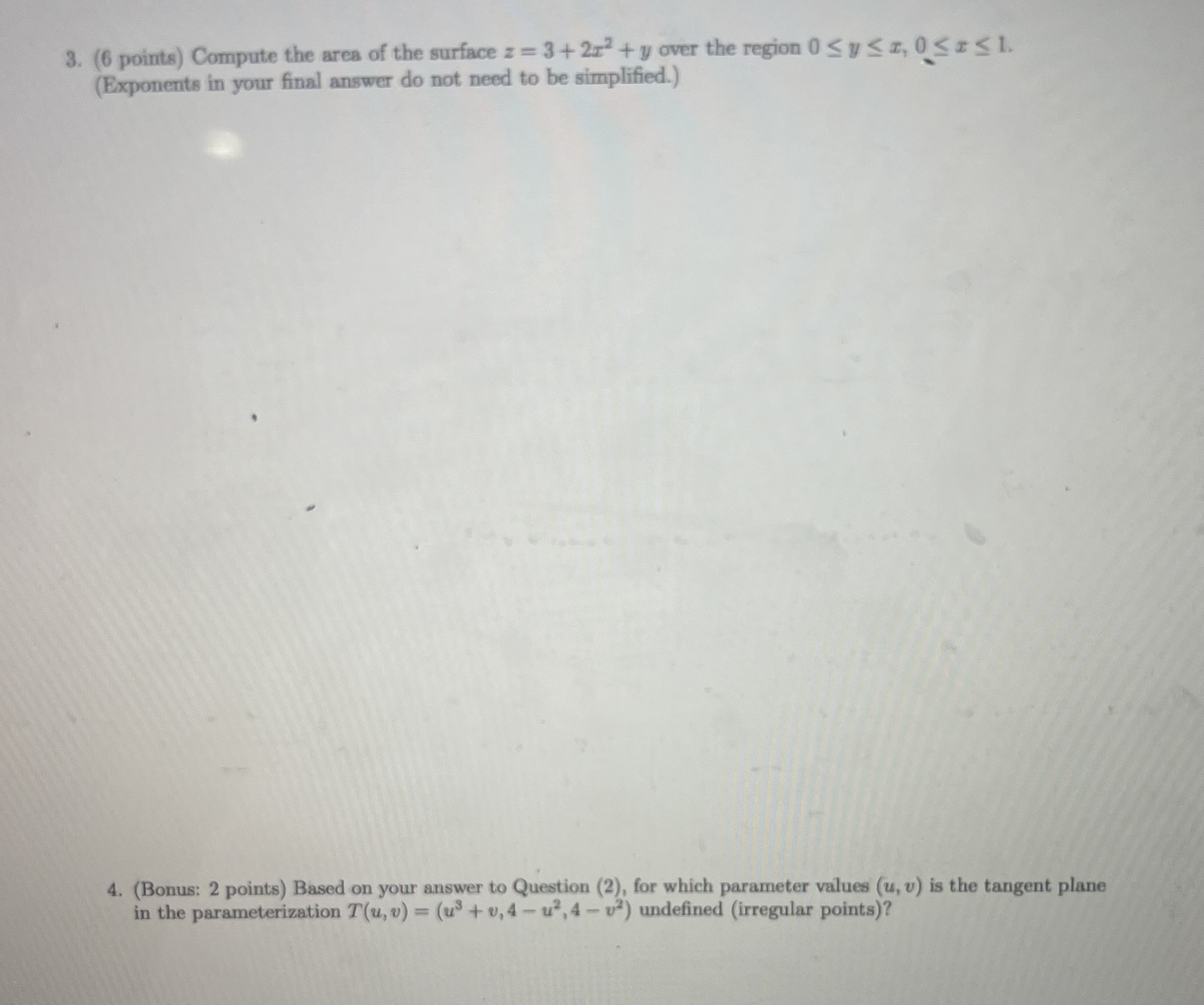 Solved ( 6 ﻿points) ﻿Compute the area of the surface | Chegg.com