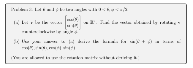 Solved Problem 3: Let 6 and o be two angles with 0