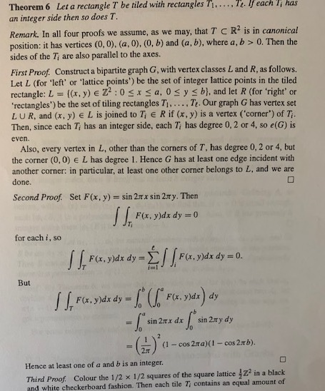 Solved Theorem 6 Let a rectangle T be tiled with rectangles | Chegg.com