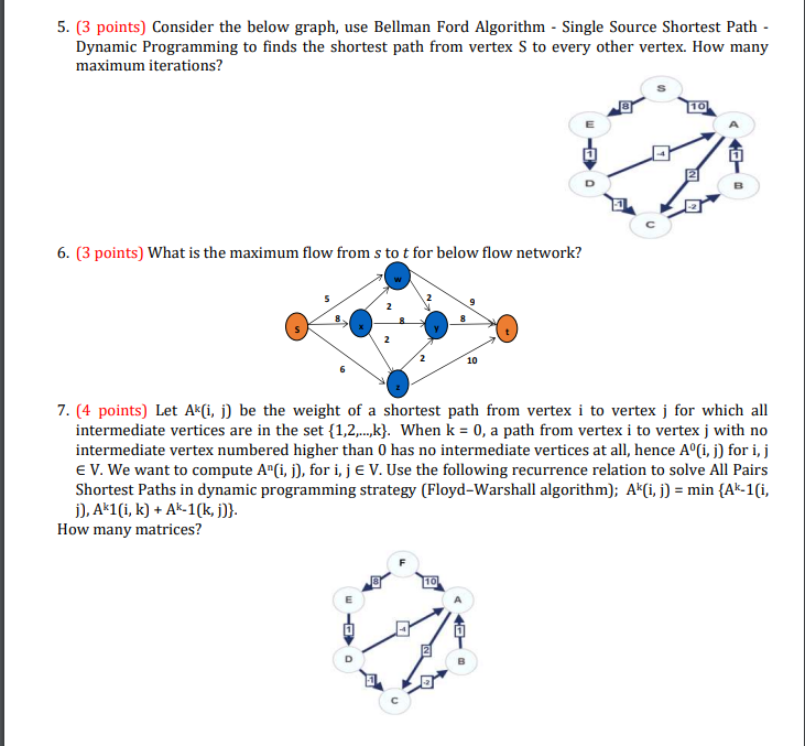 Solved 1. (5 points) Find a minimum spanning tree for the | Chegg.com