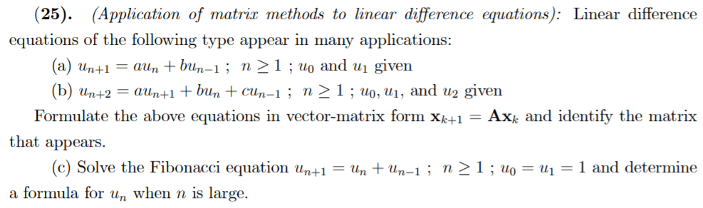 Solved (25). (Application of matrix methods to linear | Chegg.com