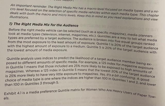 Solved Exercise 4A: Reading Quintiles, MRI Media Tables, and | Chegg.com