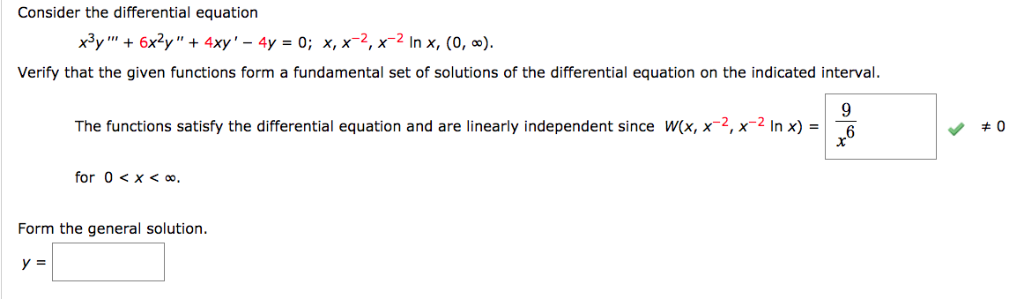 Solved Consider the differential equation Verify that the | Chegg.com