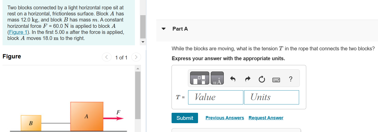 Solved Two blocks connected by a light horizontal rope sit | Chegg.com