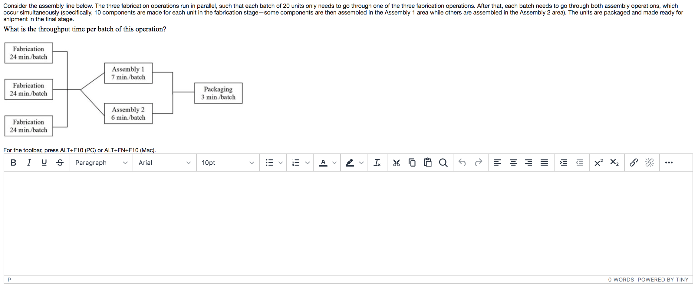 Solved Consider the assembly line below. The three | Chegg.com