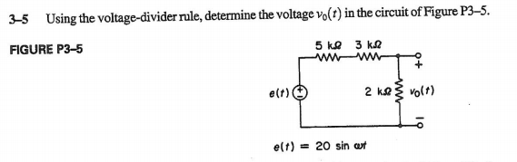 Solved Using the Voltage-Divider Rule, Determine the voltage | Chegg.com