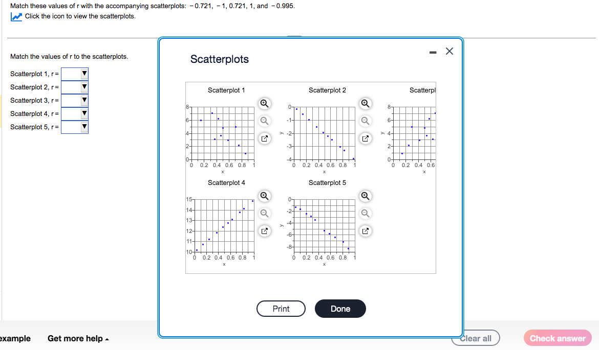 Solved Match these values of r with the accompanying | Chegg.com