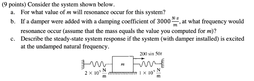 Solved 9points) Consider the system shown below. a. For what | Chegg.com