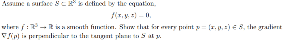 Solved Assume a surface SCR is defined by the equation, f(x, | Chegg.com