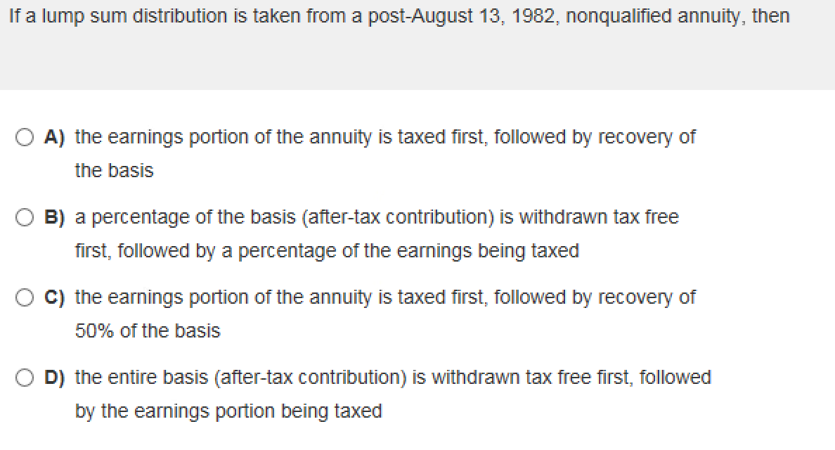 Solved If a lump sum distribution is taken from a | Chegg.com