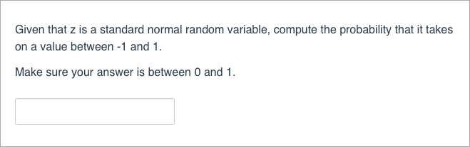 Solved Given that z is a standard normal random variable, | Chegg.com