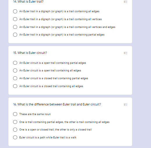 Solved 14. What is Euler trail? 52 An Euler trail in a | Chegg.com
