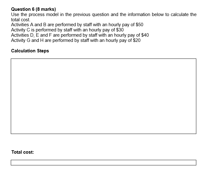 Question 5 (12 marks) Calculate the cycle time of the | Chegg.com