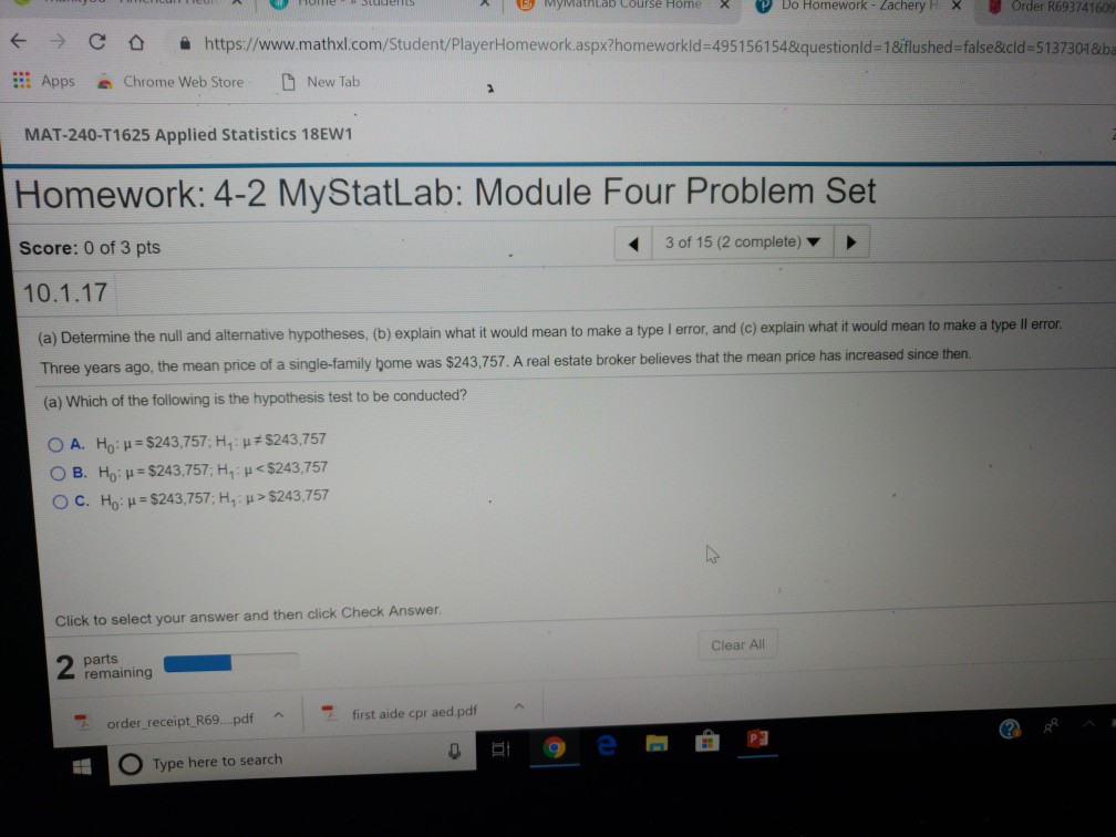 Solved yathtab Course HomeX Do Homework- acheryH XOrder | Chegg.com
