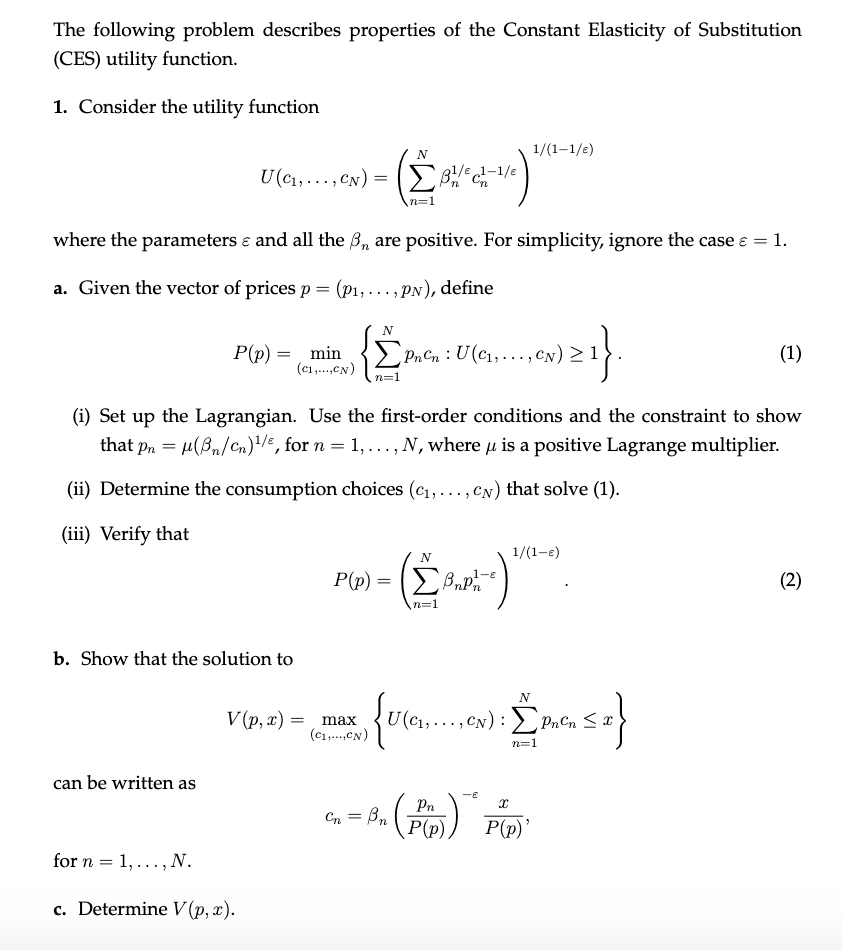 Solved The following problem describes properties of the | Chegg.com