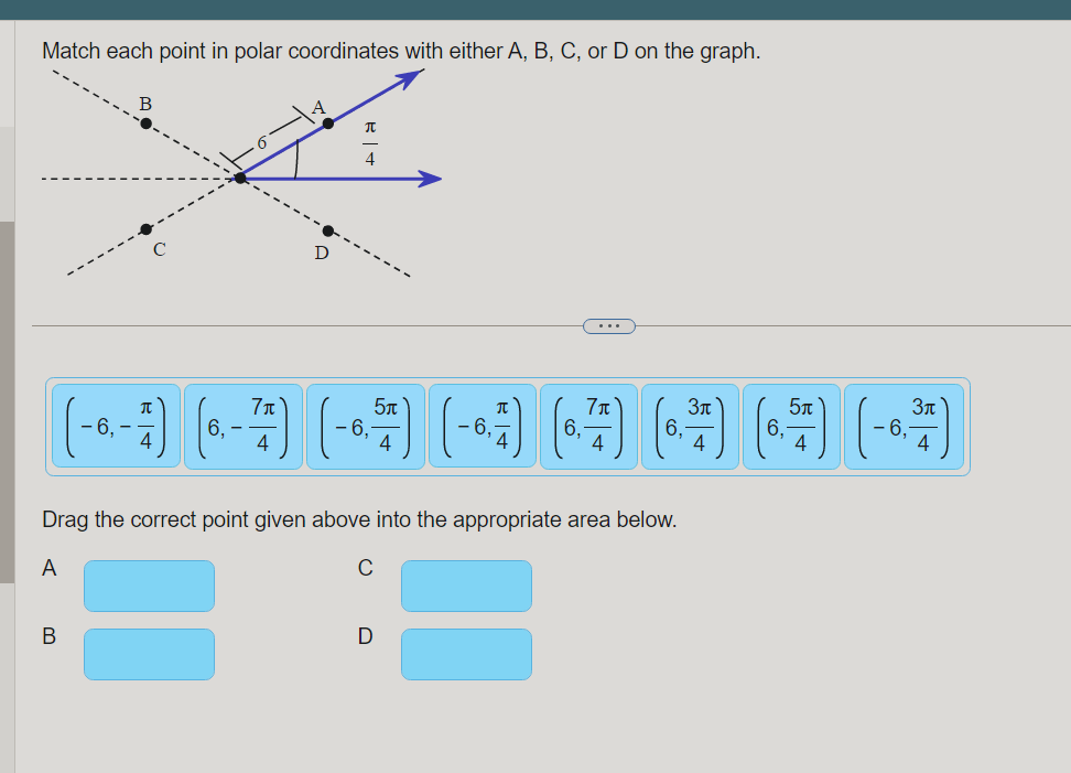 Solved Match each point in polar coordinates with either | Chegg.com