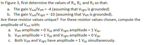 Solved Ri R3 Vrightm R2 Vleft Om Vout In Figure 3 9825