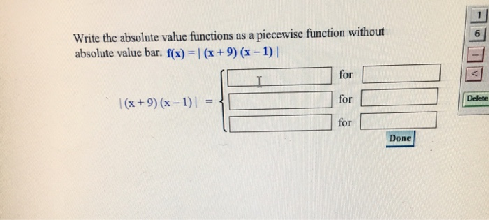Solved Write the absolute value functions as a piecewise | Chegg.com