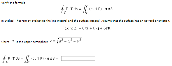 Solved F Tds in Stokes' Theorem by evaluating the line | Chegg.com