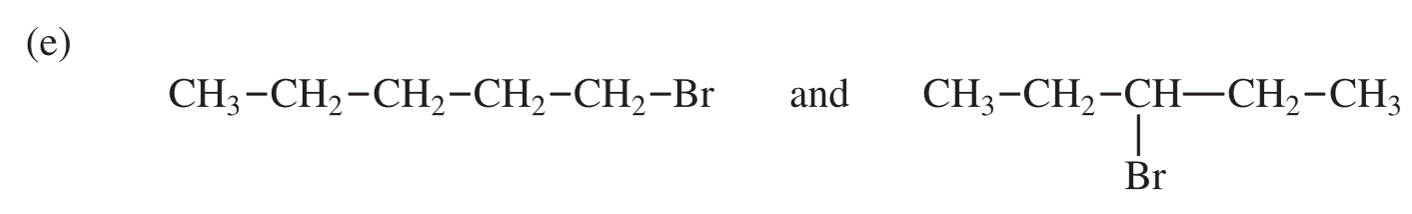 Solved How could the following pairs of isomeric compounds | Chegg.com