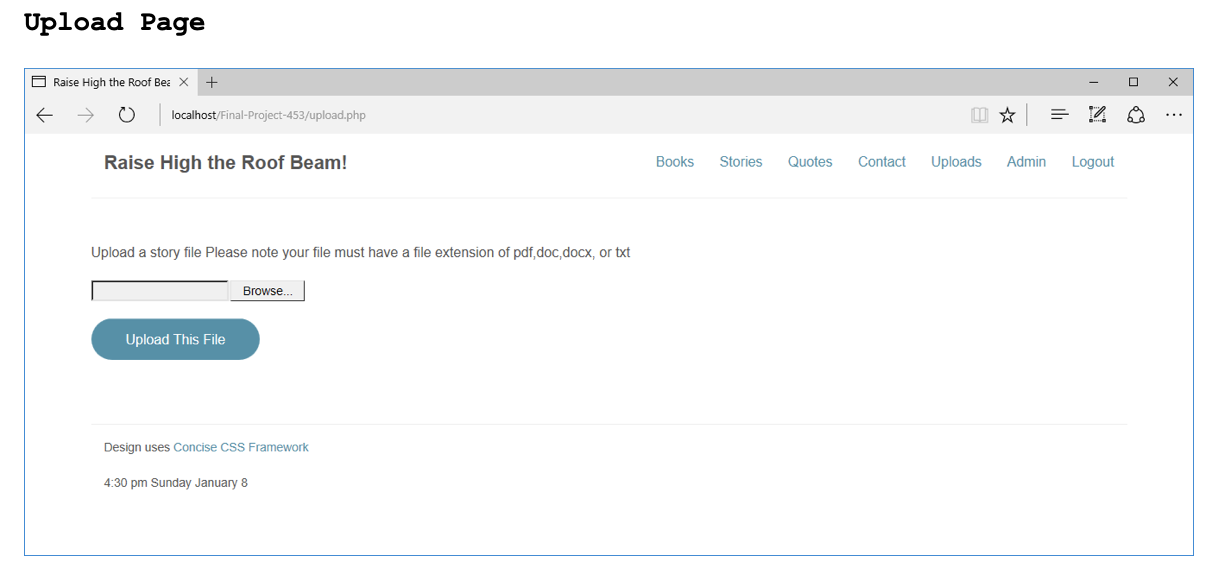Web Development: UPLOAD PAGE I am trying to build a | Chegg.com