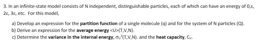 Solved 3 In An Infinite State Model Consists Of N