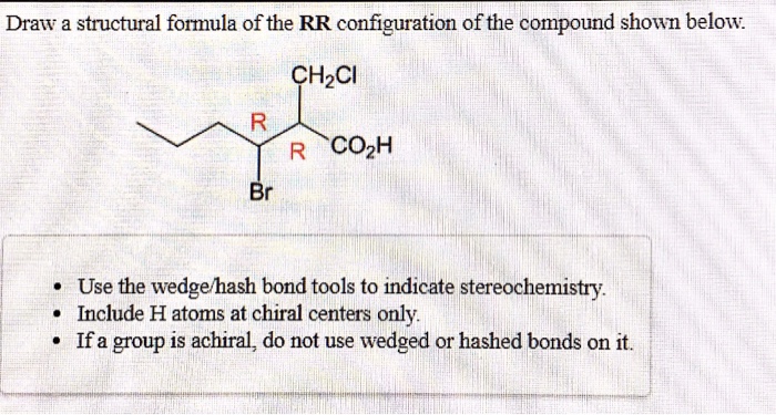 Solved Draw a structural formula of the RR configuration of | Chegg.com