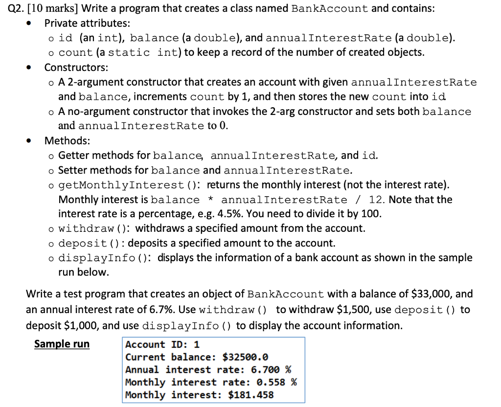 Solved Java Object Orientated Programming Question Help 3068