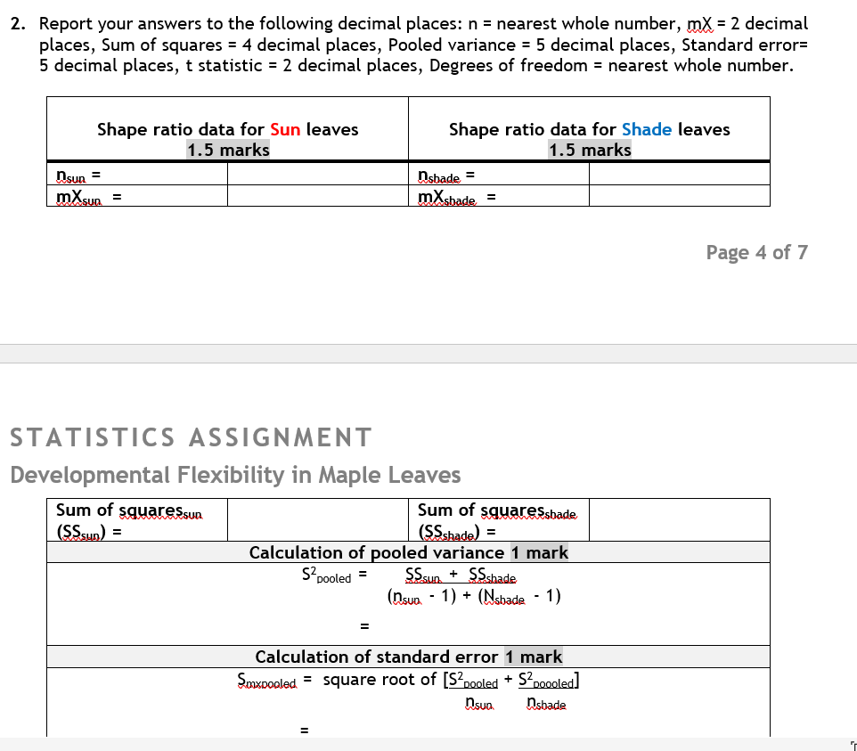 Part B: Descriptive Statistics for the Shape Ratios | Chegg.com