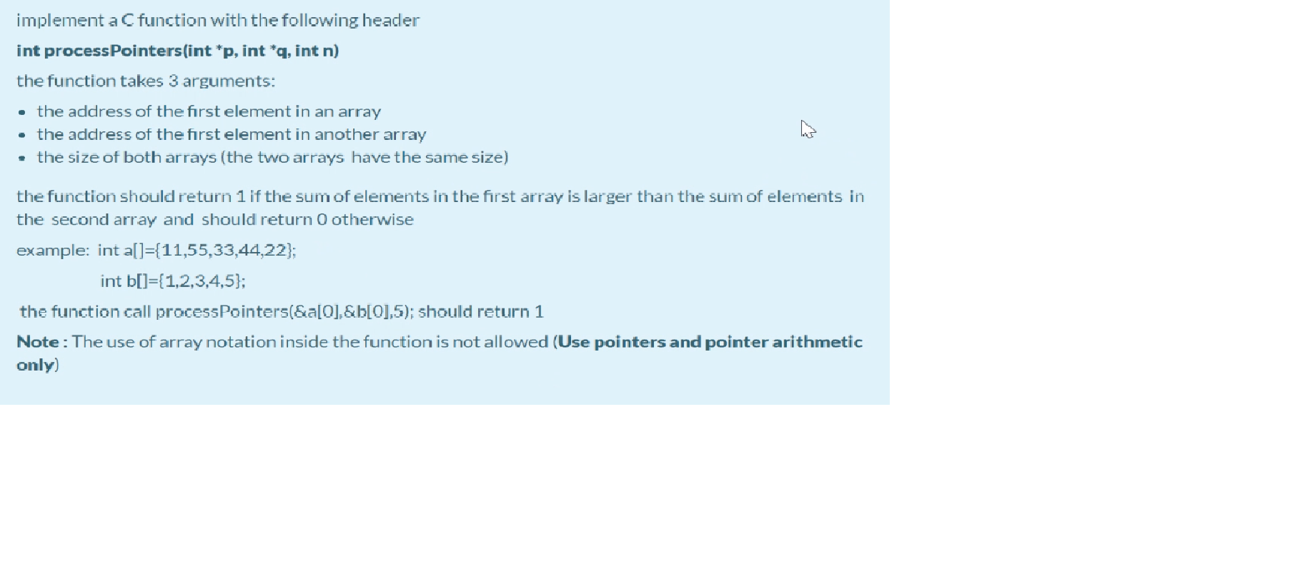 Solved implement a C function with the following header int | Chegg.com